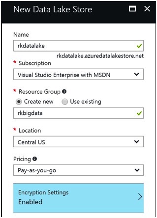Creating Azure Data Lake Store – Roy Kim on Azure and AI