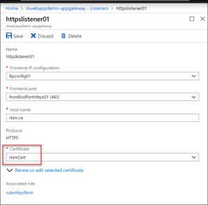 Renewing the Azure App Service SSL Certificate in an Application ...