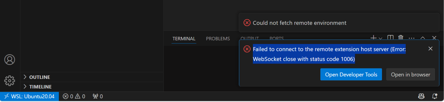 Visual Studio Code “Failed to Connect to the remote Extension host server” – Roy Kim on Azure and AI